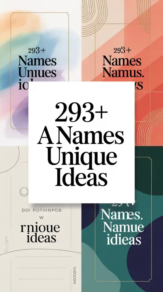 293+ A Names 2025: Trendy, Creative & Unique Name Ideas