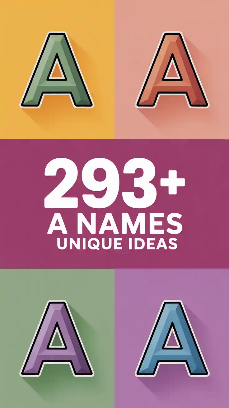 293+ A Names 2025: Trendy, Creative & Unique Name Ideas