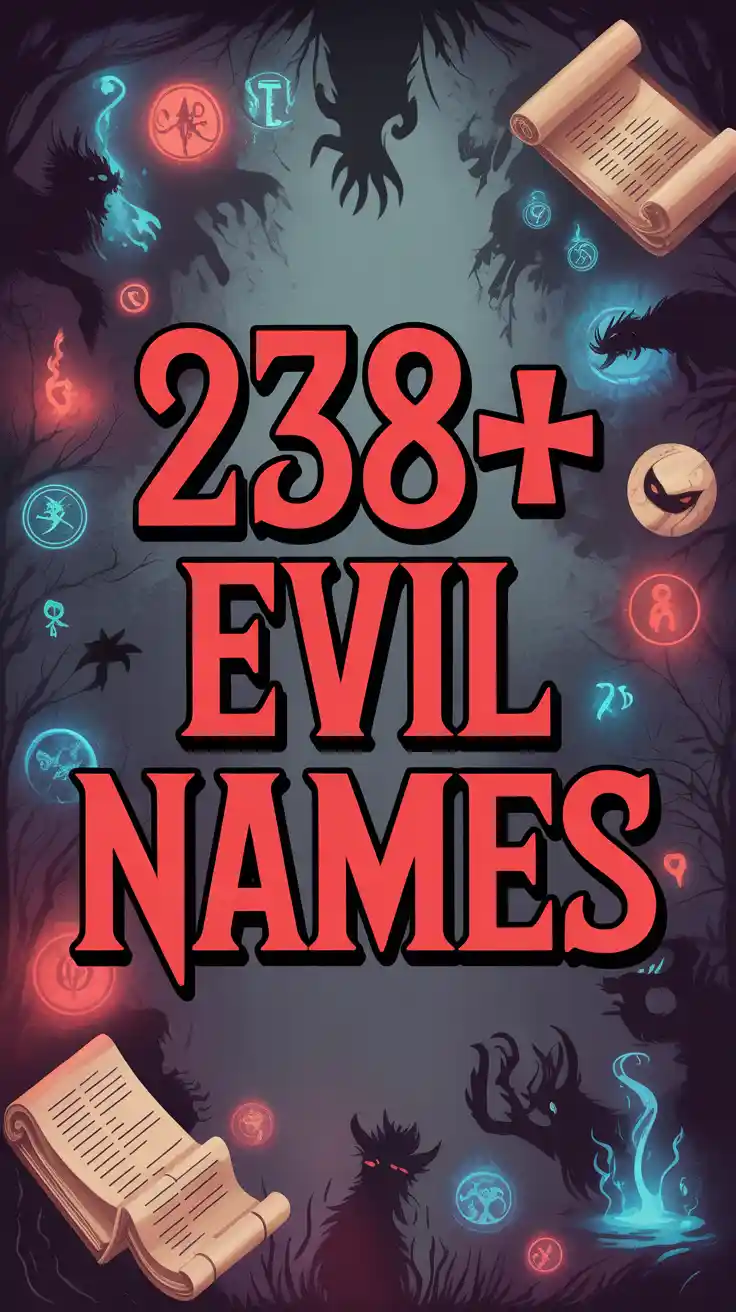 238+ Evil Names: Dark, Sinister & Trending for 2025
