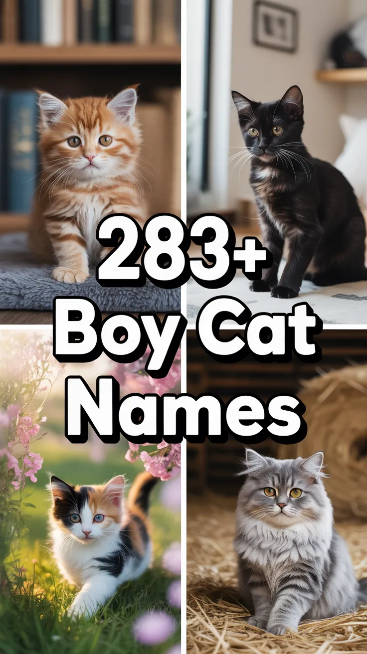 283+ Boy Cat Names 🐾 Unique, Trendy & Fun for 2026