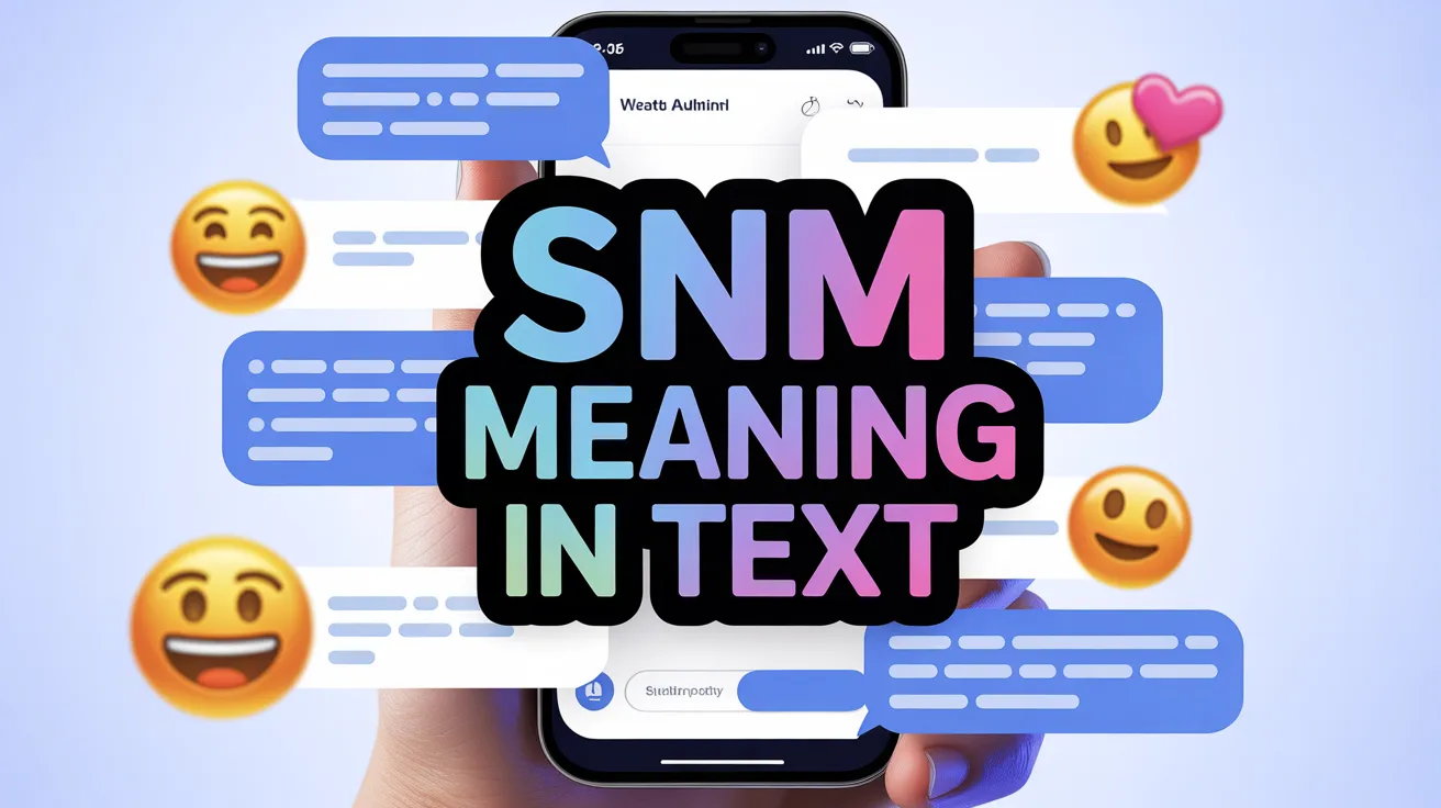 SNM Meaning in Text: What It Means & How to Use It