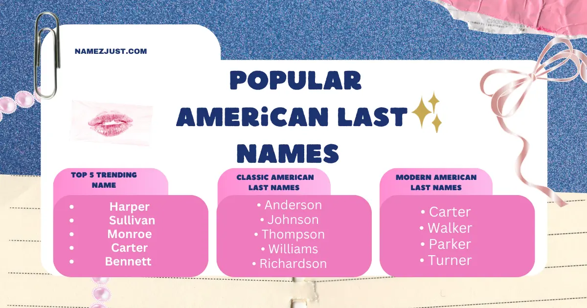 250+ Popular American Last Names (2026 Trends & Picks)