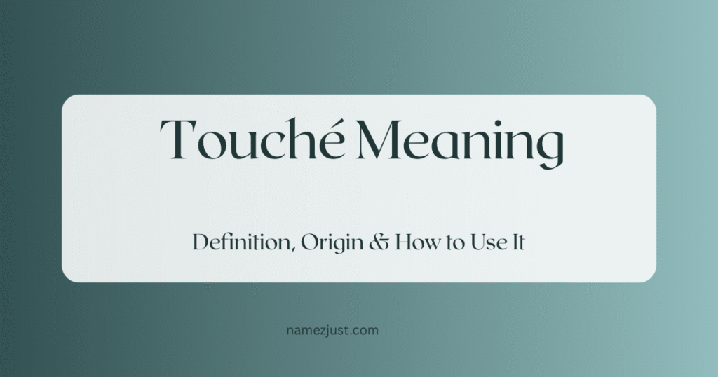 Touché Meaning: Definition, Origin & How to Use It